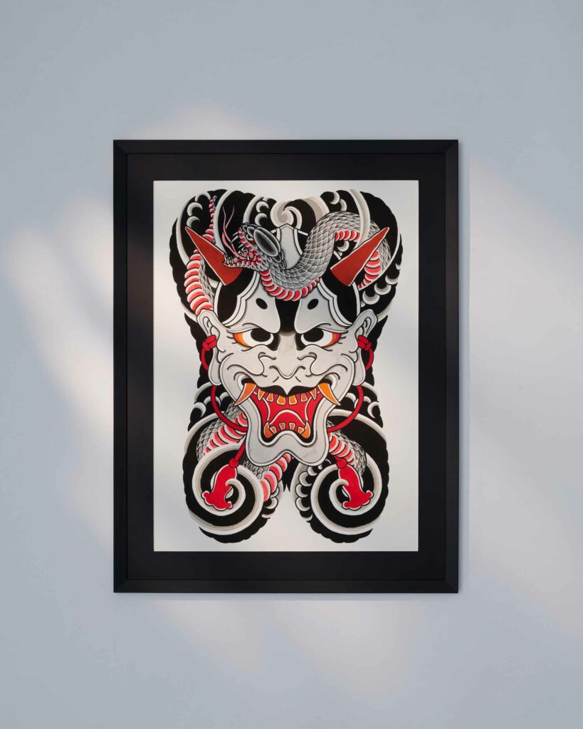 Hannya and Snake Backpiece - Good Old Times Tattoo COVID-19