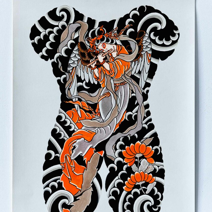 dream of a fishermans wife backpiece - Good Old Times Tattoo Japanese ...