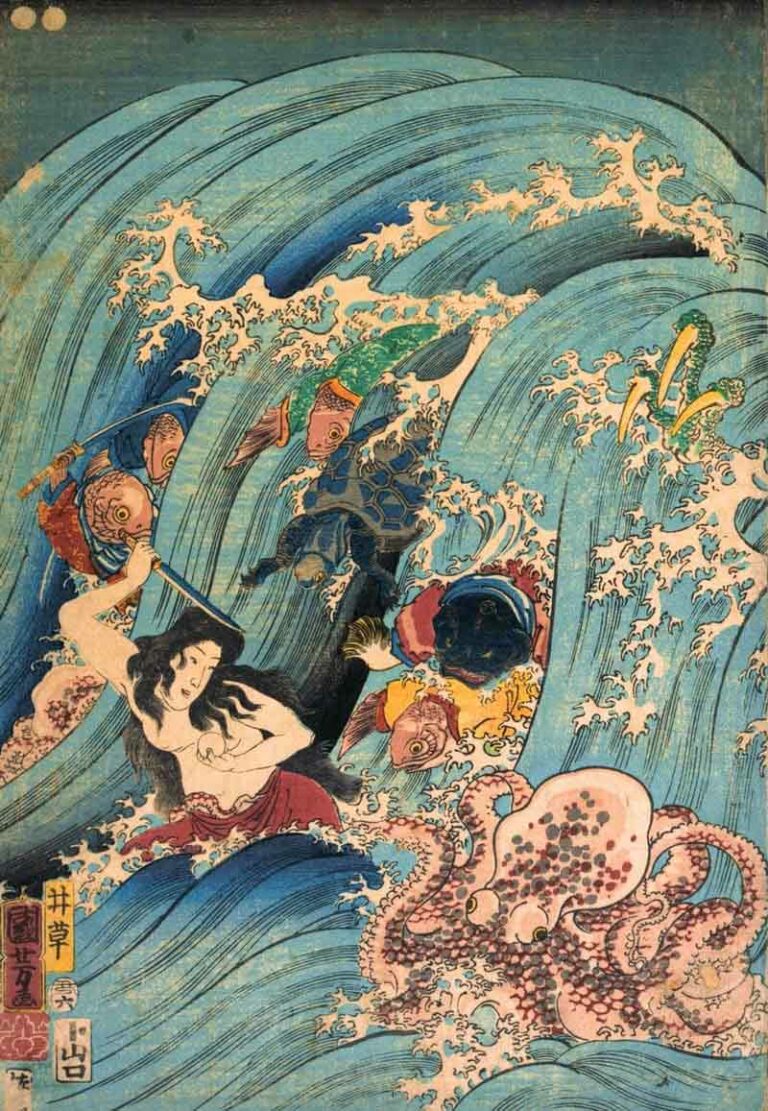Tamatori hime, the “jewel-taking princess” - Good Old Times Tattoo